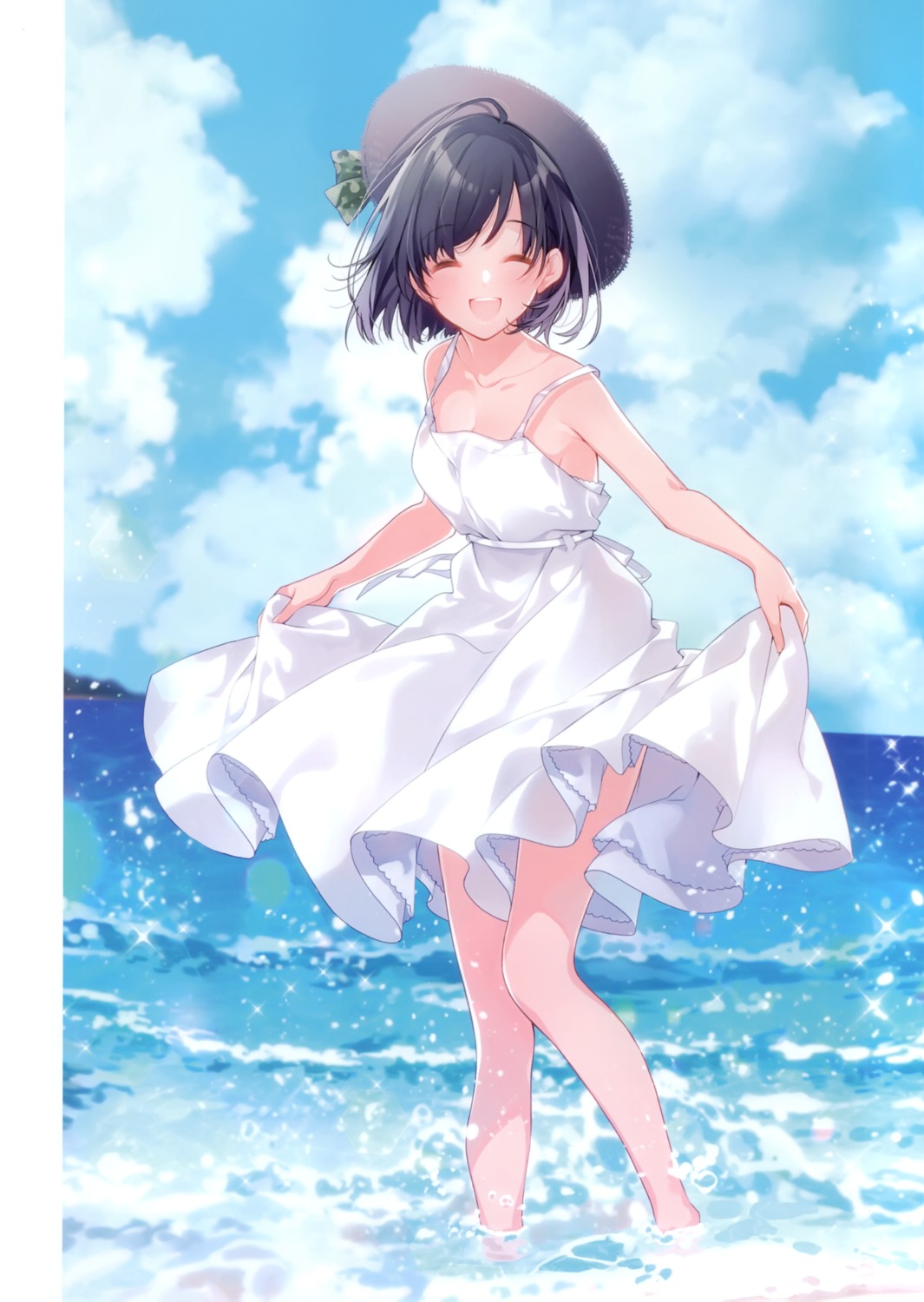 amaon u35 dress no bra skirt lift summer dress wet | #612730 | yande.re